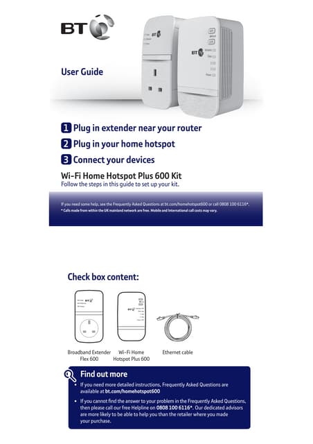BT 11ac Dual-Band Wi-Fi Extender 750 Quick Start | PPT