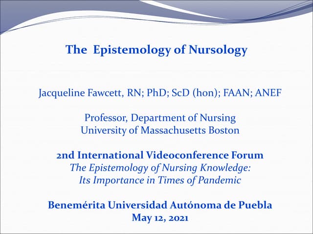 Nursings fundamental patterns of knowing | PPT