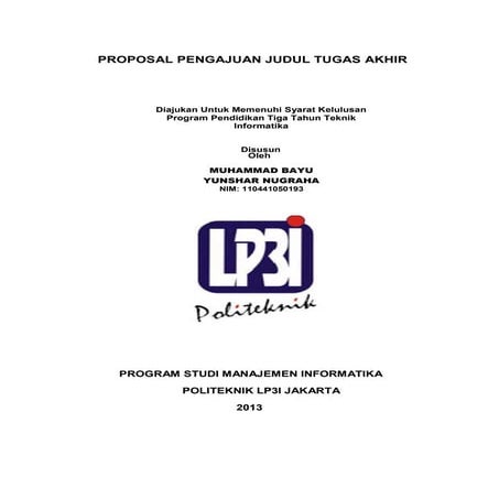 Buat proposal pengajuan ta | DOCX