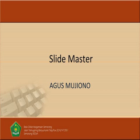 Tips membuat slide master(Template) | PPT