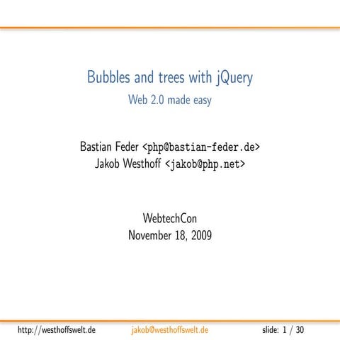 Bubbles and Trees with jQuery | PDF | Browsers | Computer Software and Applications