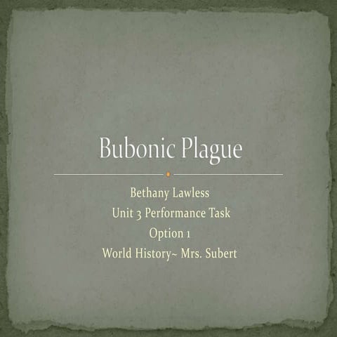 Bubonic plague | PPT