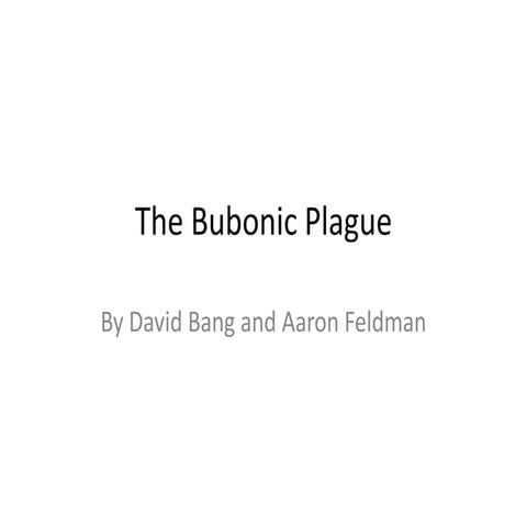 Bubonic plague | PPTX