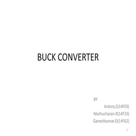 Buck converter | PPTX