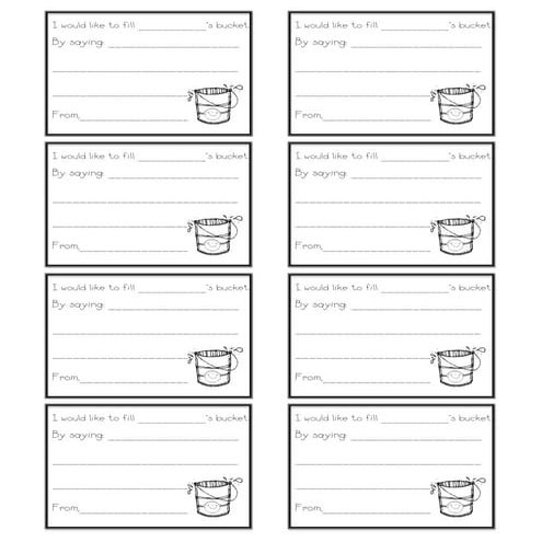 Bucket filling form | DOC