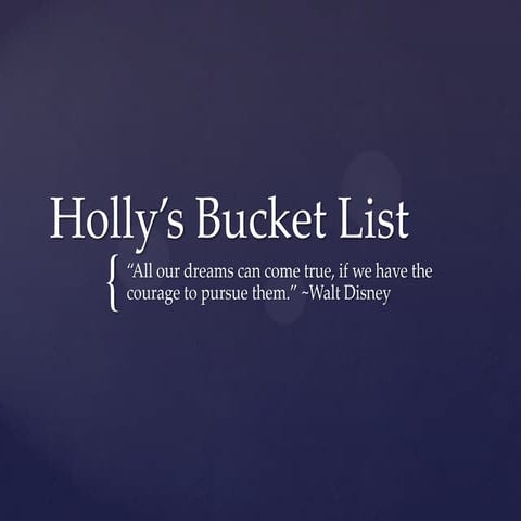 Bucket list | PPT