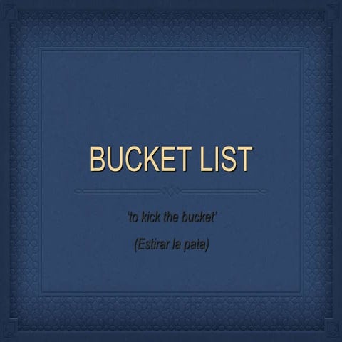 Bucket list | PPT