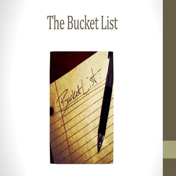 What's on your Bucket List? | PPTX