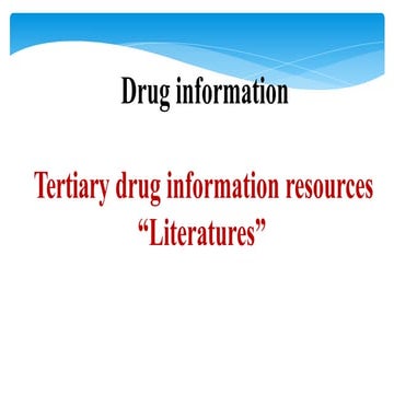 Drug information resources | PPT