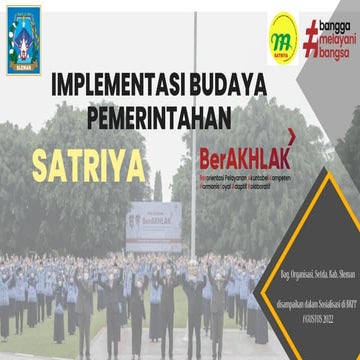 BUDAYA PEMERINTAHAN satriya beraklkhhbcskjghbh | PDF