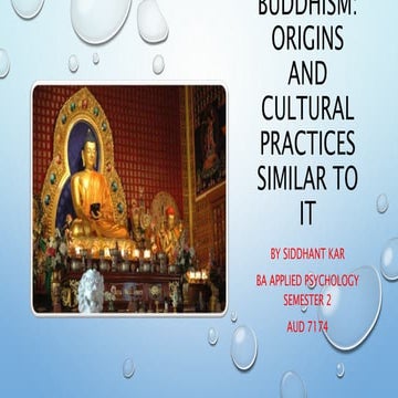 Buddhism and related cultural practices | PPTX