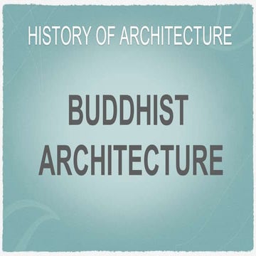 Buddhist architecture .ppt