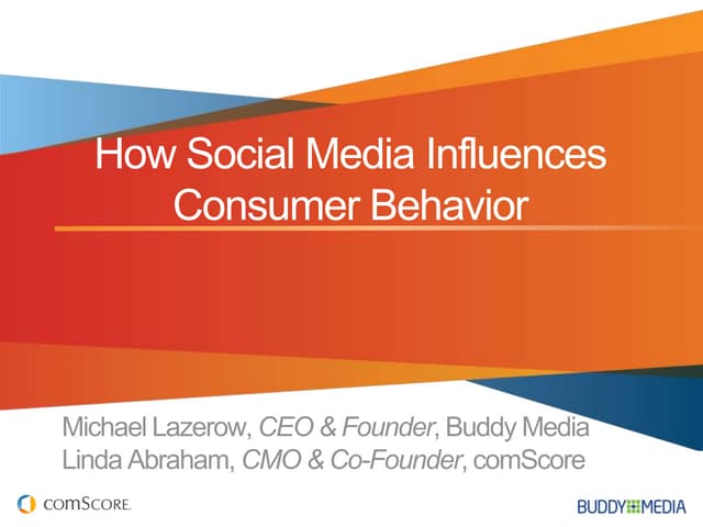 Impact of social media on consumer behavior | PPTX