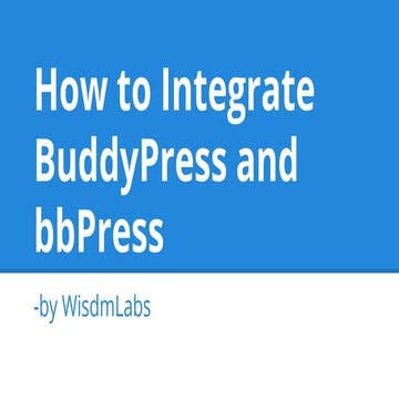Buddy press bbpress integration | PPT