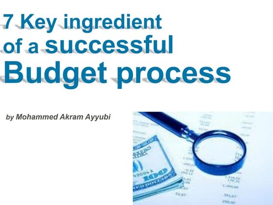 Stages involved in the Indian government budget | PPT