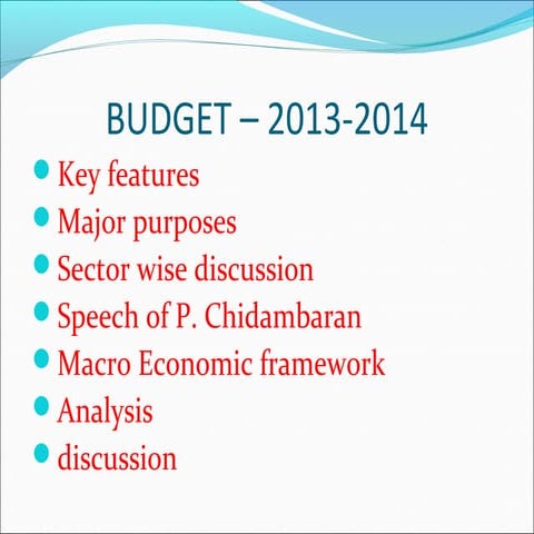 Budget – 2013 2014, upsc slide, edu zone | PPT