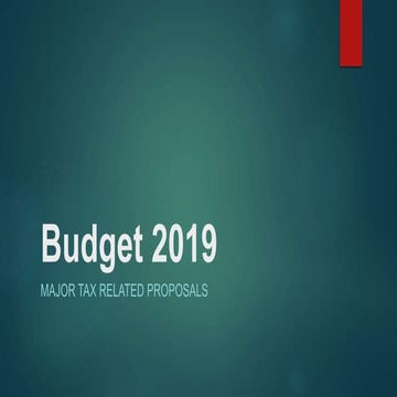 Budget 2019 | PPT