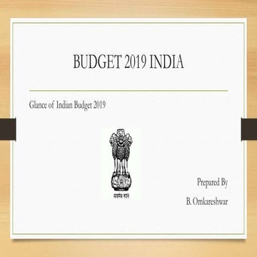 Budget 2019 | PPTX | Business Accounting & Finance | Business