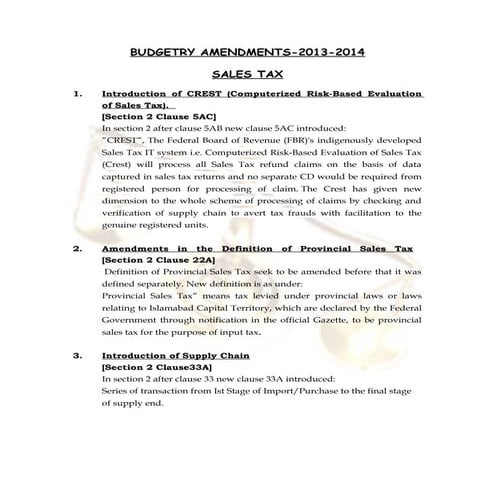 Budget amendments 2013 2014 | DOC
