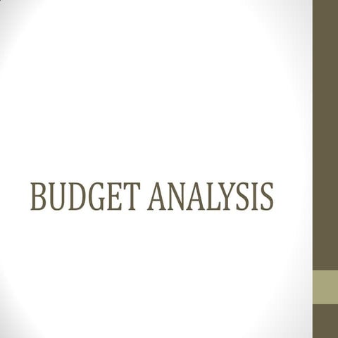 An Analysis on Union Budget | DOCX