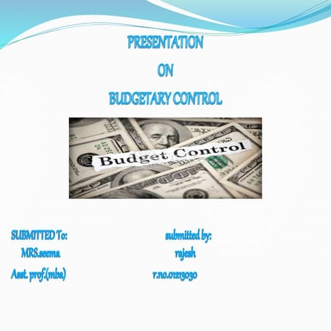 Budgetary control (2) | PPTX