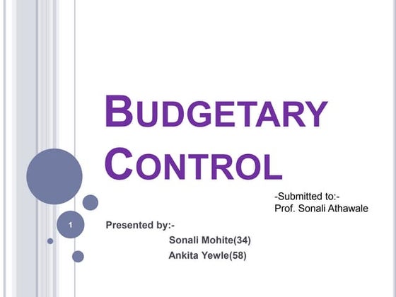 Budgetary control | PPTX