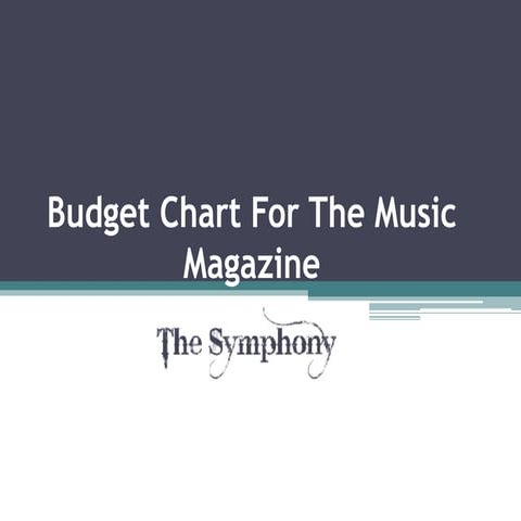 Budget chart for the music magazine | PPTX