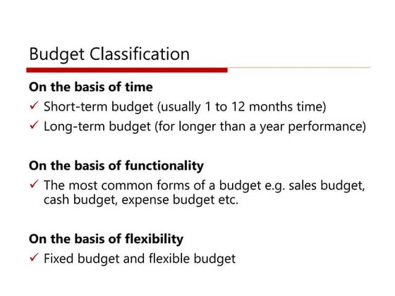 Basic components of a budget | PPTX