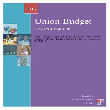 union Budget 2015-16 | PDF