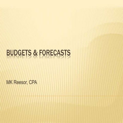 Budget & Forecasts | PPT