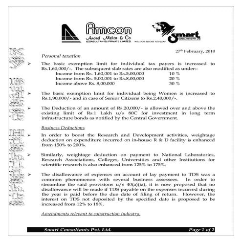 Budget Highlights | PDF | Business Accounting & Finance | Business