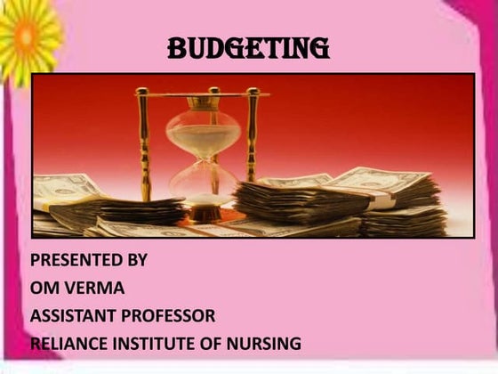 Budget (Nursing Management) | PPTX