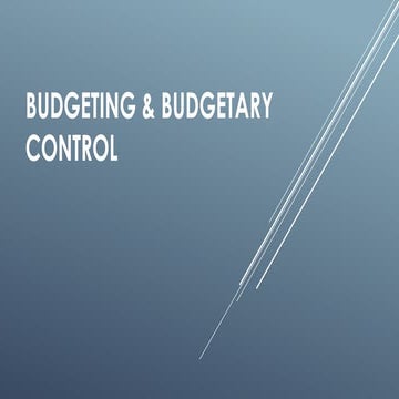 Budgeting- Budgetary- Control. pptx docs | PPT