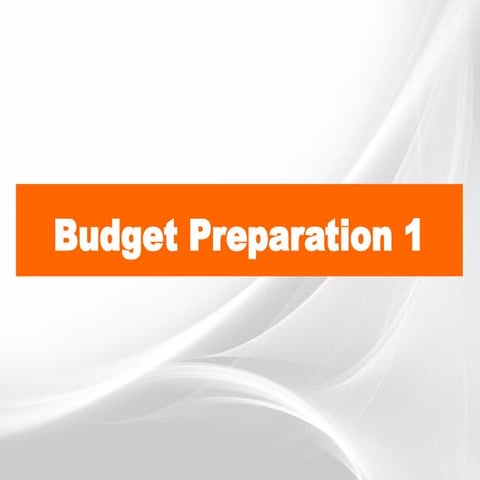 Budgeting Preparation is essential for company | PPT