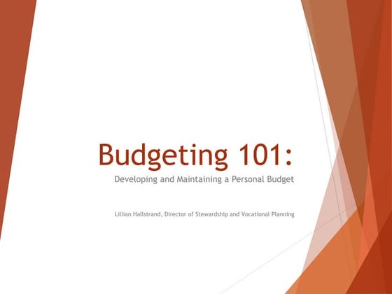 Personal budgeting | PPT