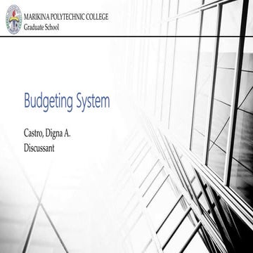 Budgeting system, Line-Item, Lump sum and PPBS | PPTX