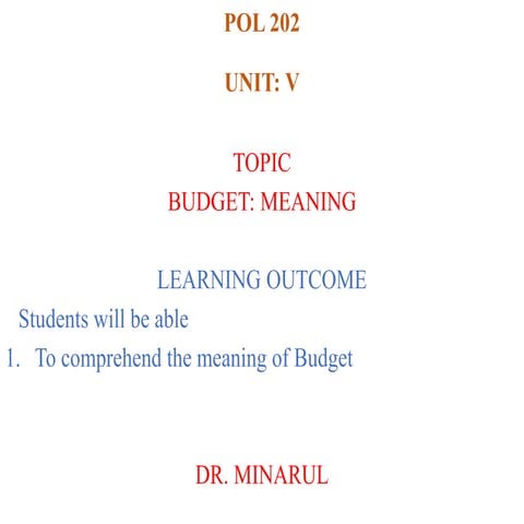 BUDGET MEANING.ppt