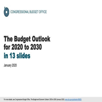 The Budget Outlook for 2020 to 2030 in 13 Slides | PPT