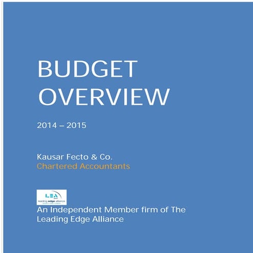 Comparison of budget 2014-15 and 2015-16 (pakistan) | PDF