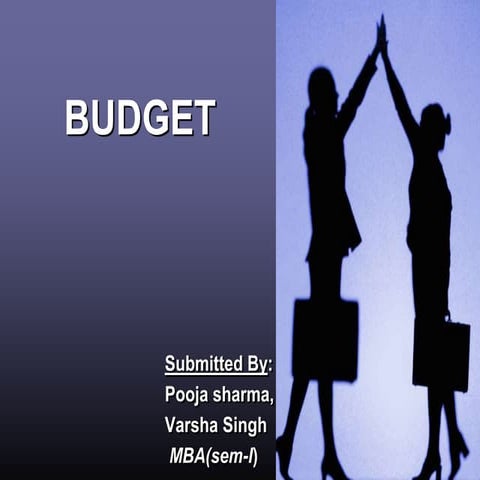 Budget | PPTX | Business Accounting & Finance | Business