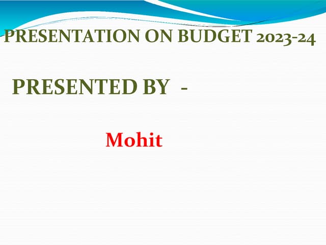 PRESENTATION ON BUDGET 2025-26.pptx to help and understand the budget ...
