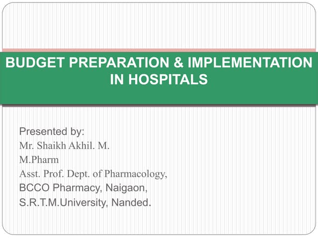 Budget preparation & implementation | PDF