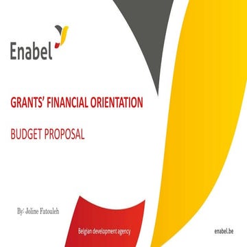 Budget Proposal - Orientation Enabel.pptx