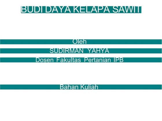 Teknik Persilangan Kelapa Sawit dan Daftar Varietas Kelapa Sawit | PDF