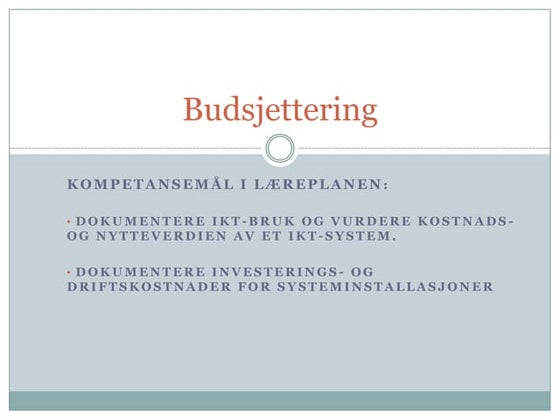 Forelesning regnskap | PPT