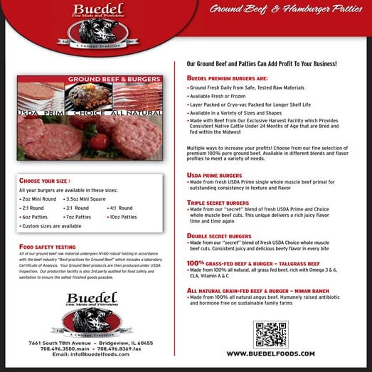 Buedel fine meats gourmet burgers | PDF