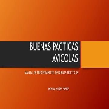 Buenas practicas avicolas | PPTX