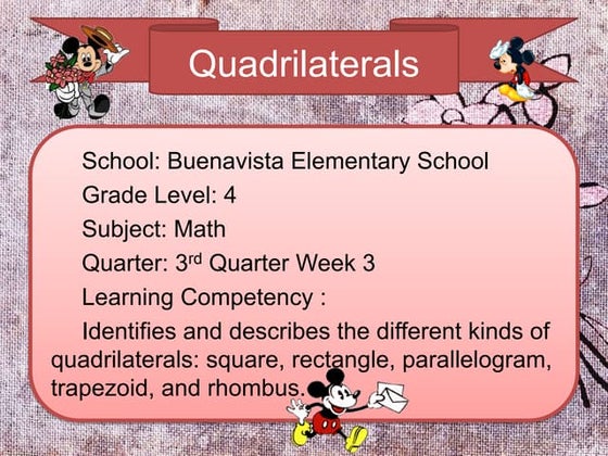 Lesson plan (quadrilaterals) | PDF