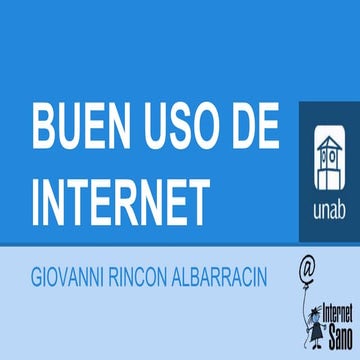 Buen uso del internet diapositivas | PPTX