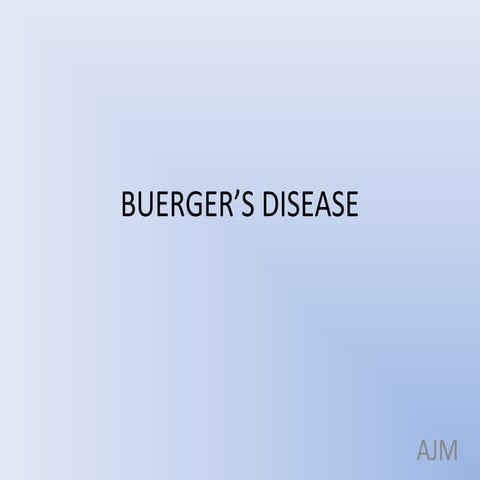 Buerger’s disease | PPT
